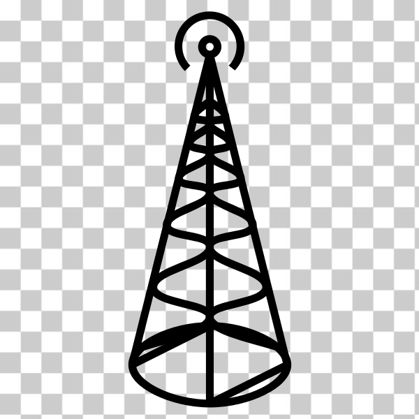 Free: SVG Radio transmitter antenna with round base vector illustration ...