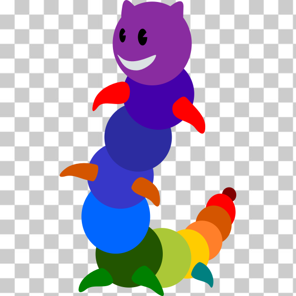 Free: SVG Rainbow caterpillar - nohat.cc