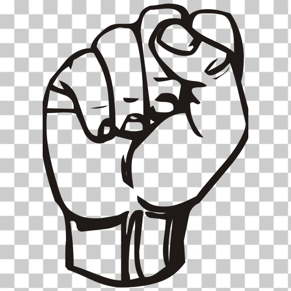 Free: SVG Raised fist vector clip art - nohat.cc