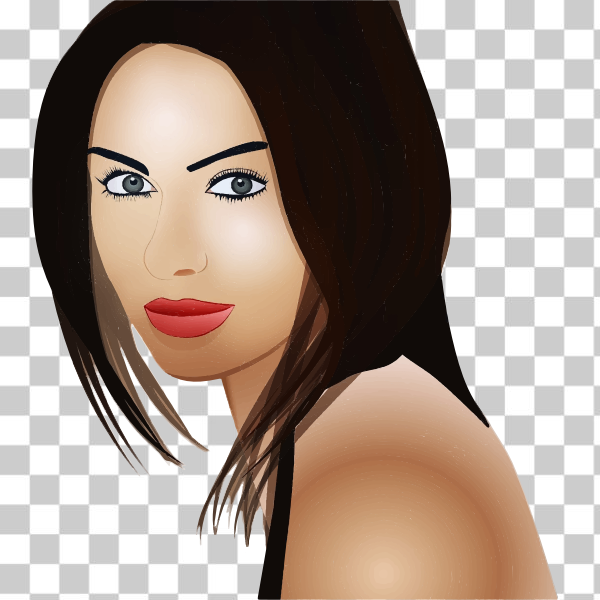 Free: SVG Realistic portrait of a woman - nohat.cc