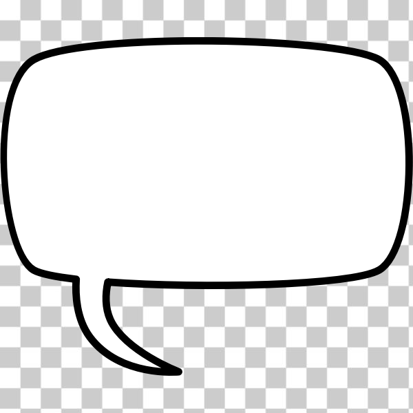 Free: SVG Rectangular comic speech bubble vector drawing - nohat.cc