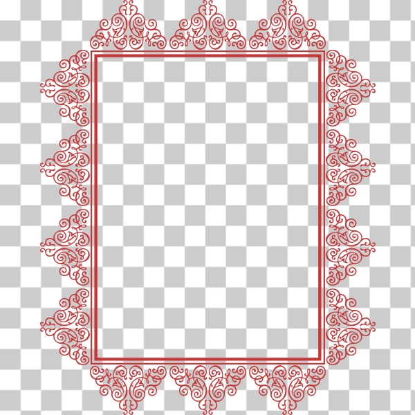 Free: SVG Rectangular red frame - nohat.cc