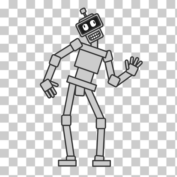 Free: SVG Rectangular robot - nohat.cc