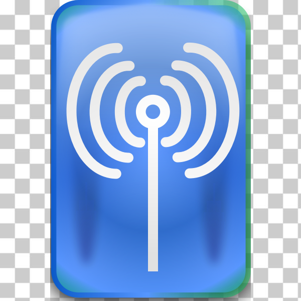 Free: SVG Rectangular wi-fi sign sticker vector drawing - nohat.cc