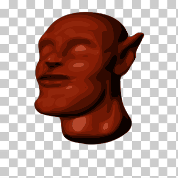Free: SVG Red alien head - nohat.cc