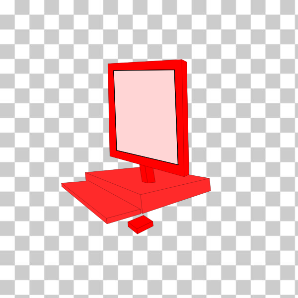 Free: SVG Red desktop computer configuration vector clip art - nohat.cc