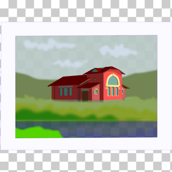 Free: SVG Red house vector graphics - nohat.cc