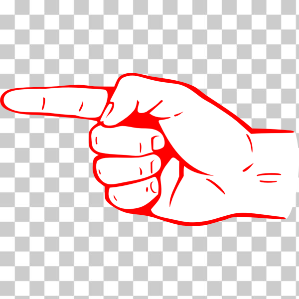 Free: SVG Red index finger - nohat.cc
