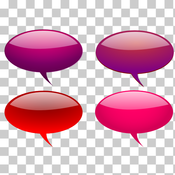 Free: SVG Red reflective speech bubbles selection vector illustration ...