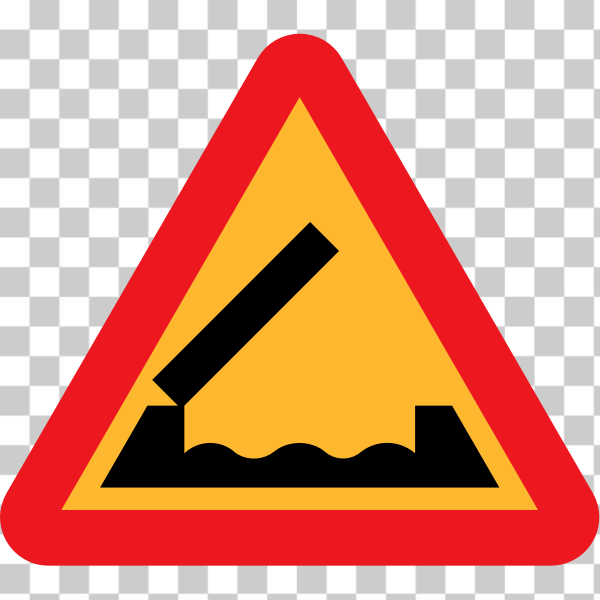 Free: SVG Retractable bridge road sign vector image - nohat.cc