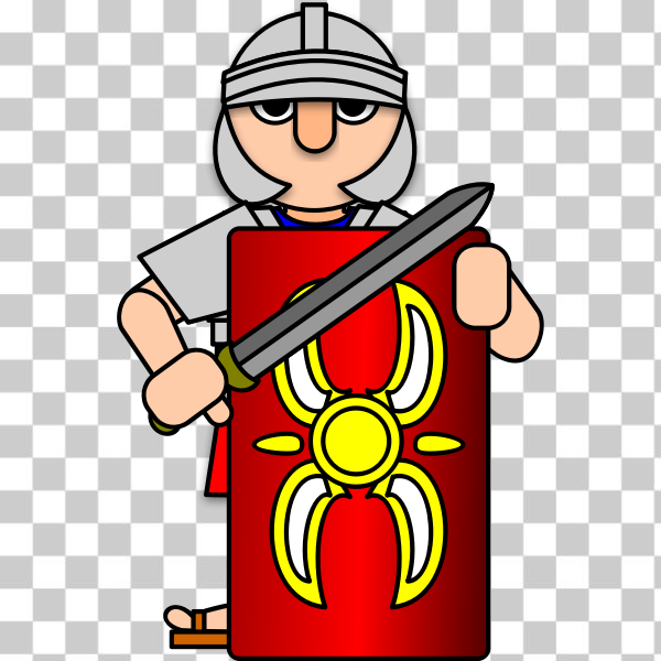 Free: SVG Roman Soldier behind shield - nohat.cc