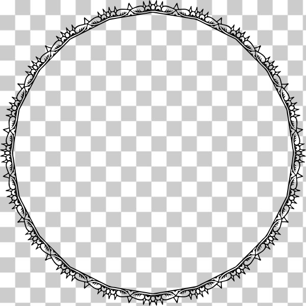 Free: SVG Round spiky frame - nohat.cc