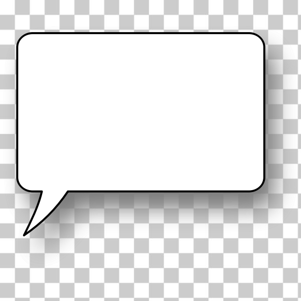 Free: SVG Rounded corners speech bubble with shadow vector image - nohat.cc