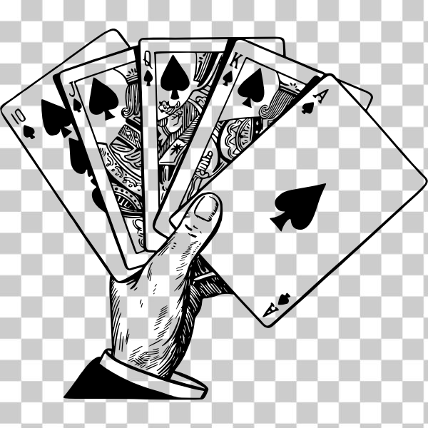 Free: SVG Royal flush vector image - nohat.cc