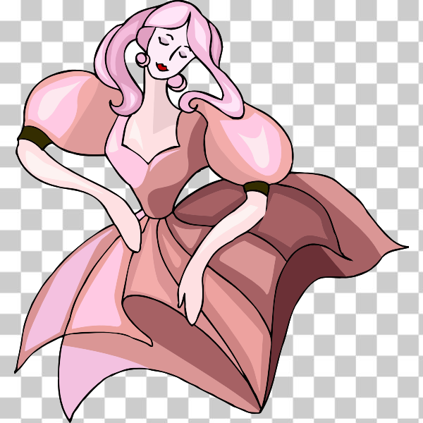 Free: SVG Sad lady - nohat.cc