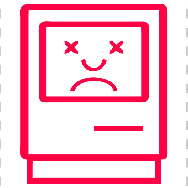 Free: SVG Sad old Mac computer vector clip art - nohat.cc