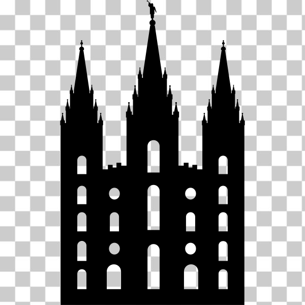 Free: SVG Salt Lake Temple large silhouette vector image - nohat.cc