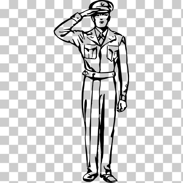 Free: SVG Saluting man - nohat.cc