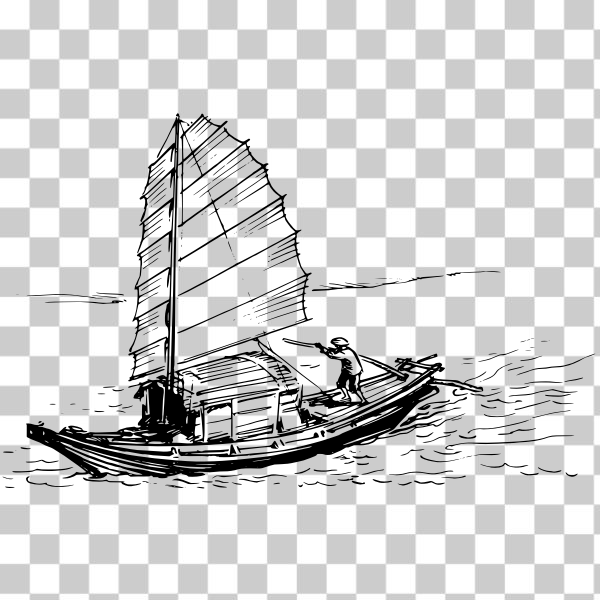 Free: SVG sampan ship - nohat.cc