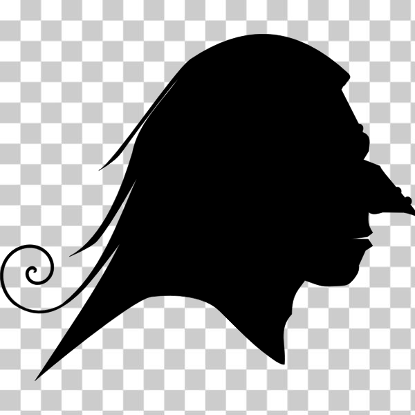 Witch Face Silhouette