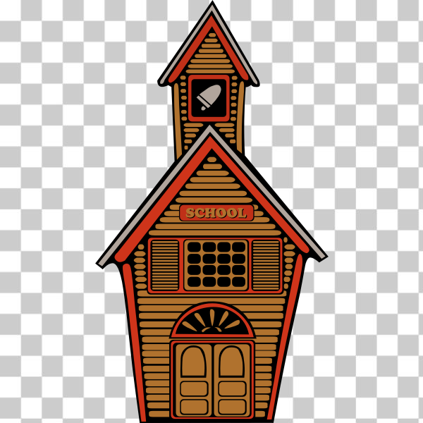 Free: SVG School building vector image - nohat.cc