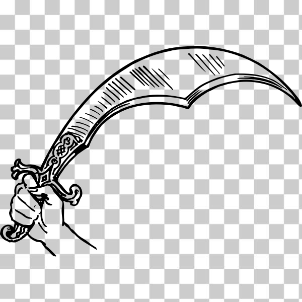 Free: SVG Scimitar in hand - nohat.cc