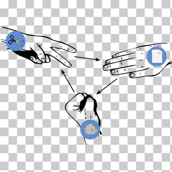 Free: SVG Scissory paper rock hand game illustration - nohat.cc