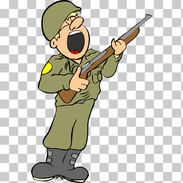 Free: SVG Screaming soldier - nohat.cc