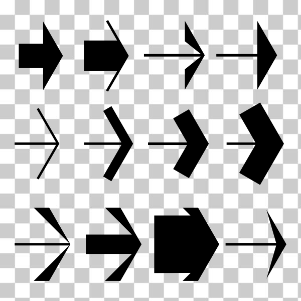 Free: SVG Selection of arrows vector illustration - nohat.cc