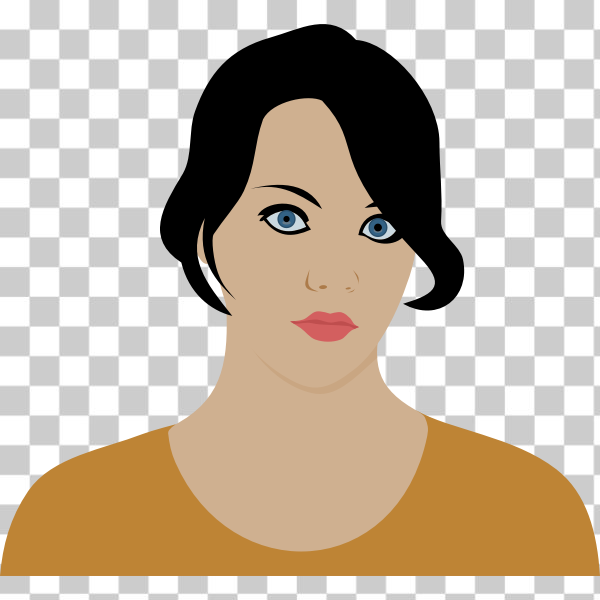 Free: SVG Serious woman profile vector image - nohat.cc