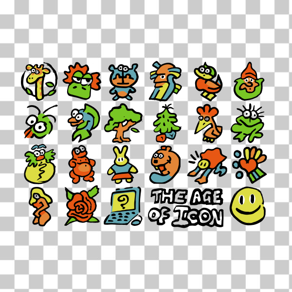 Free: SVG Set of cartoon icons - nohat.cc