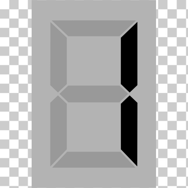 Free: SVG Seven segment display gray 1 - nohat.cc