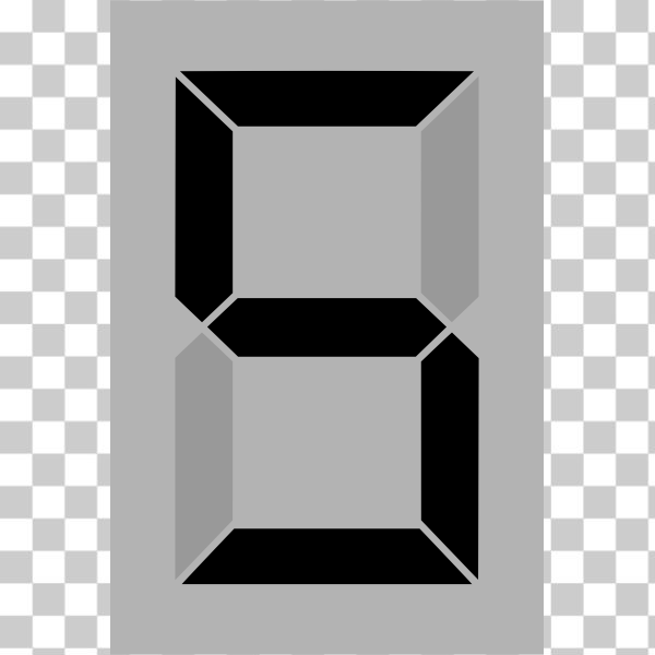 Free: SVG Seven segment display gray 5 - nohat.cc