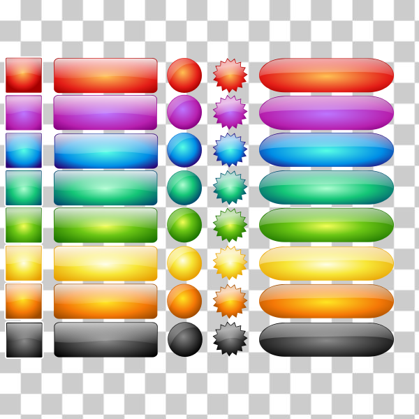 Free: SVG Shiny button set vector graphics - nohat.cc