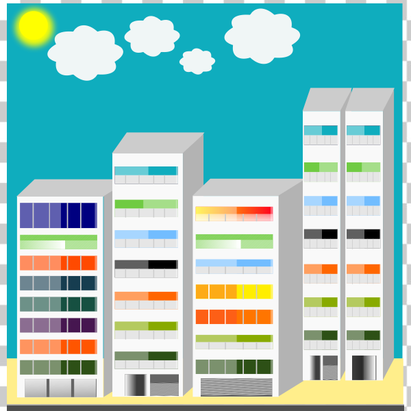 Free: SVG Simple city skyscrapers vector drawing - nohat.cc