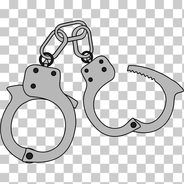 Free: SVG Simple gray handcuffs - nohat.cc