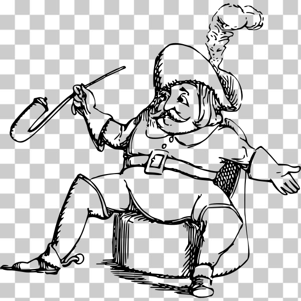 Free: SVG Sitting musketeer - nohat.cc