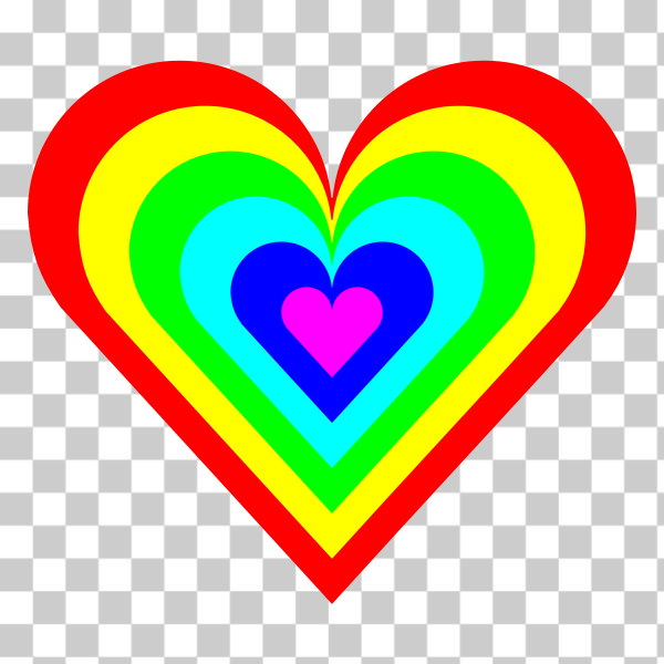 Free: SVG Six colored heart vector illustration - nohat.cc