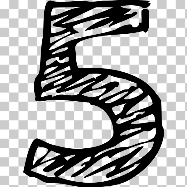 Free: SVG Sketched number 5 - nohat.cc