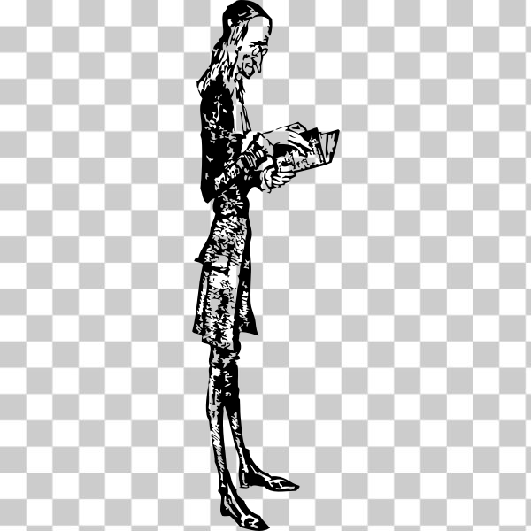 Free: SVG skinny man reading - nohat.cc