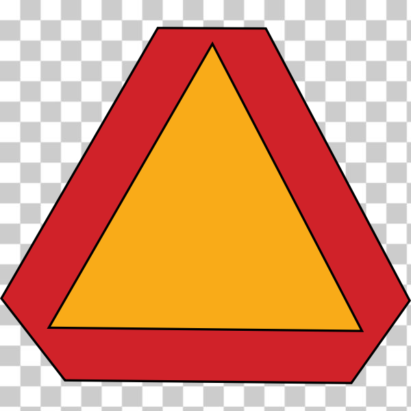 Free: SVG Slow moving vehicle sign vector illustration - nohat.cc