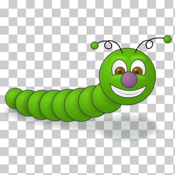 Free: SVG Smiling green worm vector image - nohat.cc