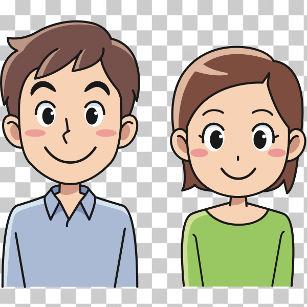 Free: SVG Smiling young couple - nohat.cc