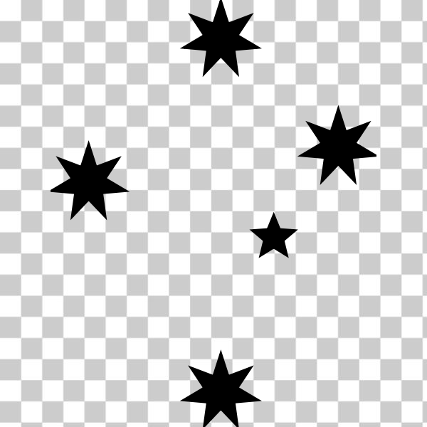 Free: SVG Southern cross black - nohat.cc