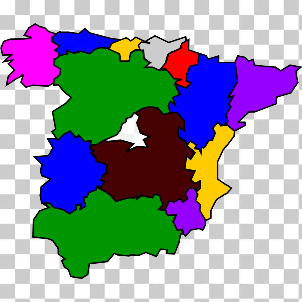 Free: SVG Spanish regions 01 - nohat.cc