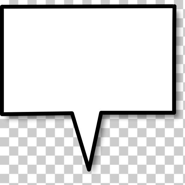 Free: SVG Speech callout rectangle center vector image - nohat.cc