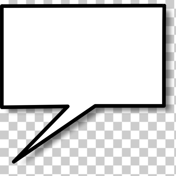 Free: SVG Speech callout rectangle left vector image - nohat.cc