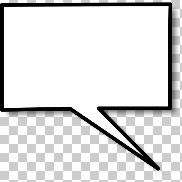 Free: SVG Speech callout rectangle right vector image - nohat.cc