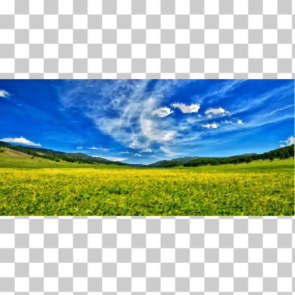 Free: SVG Spring meadow and blue sky - nohat.cc