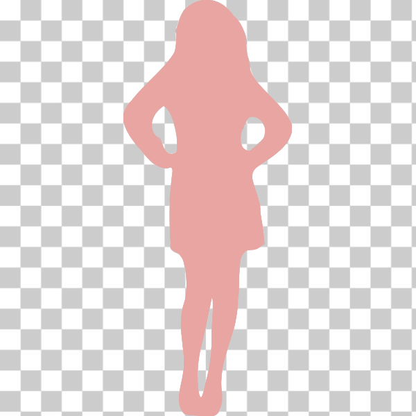 Free: SVG Standing lady - nohat.cc